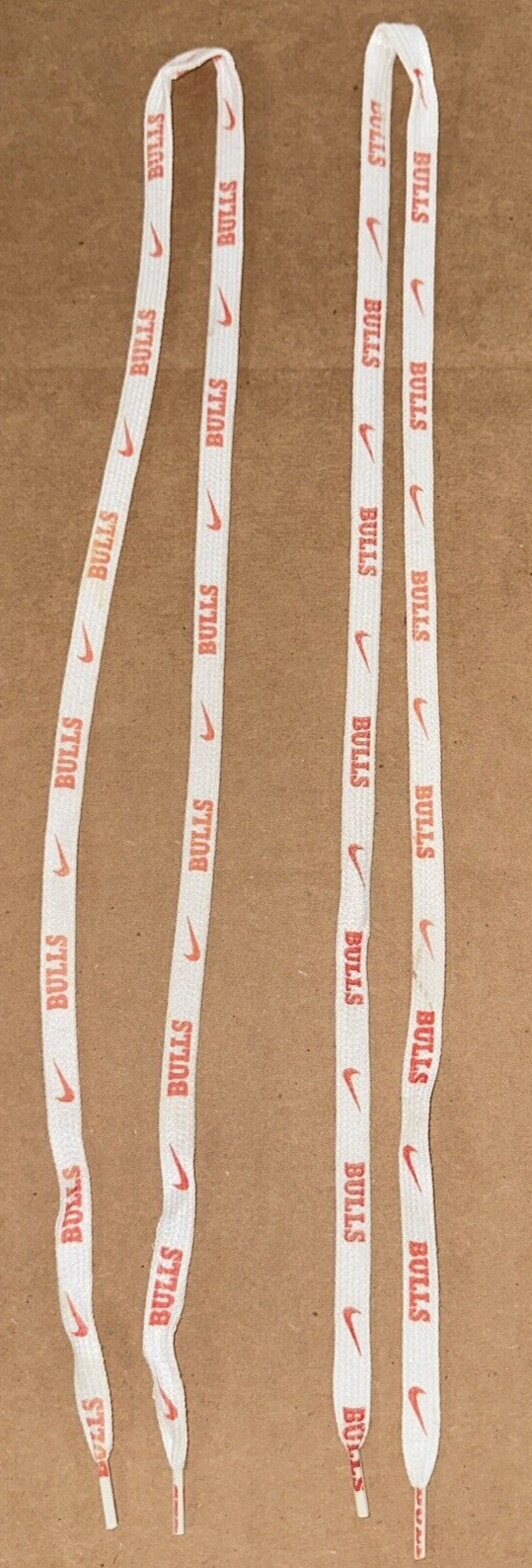 1990s Chicago Bulls Logo Nike Jordan Shoe Laces Red &… - Gem