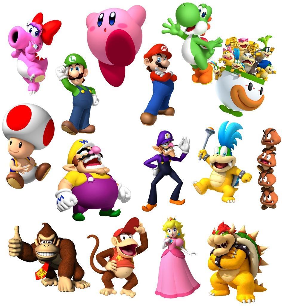 Super Mario Bros Characters Set Wall Sticker Decal Decor Art Mural ...
