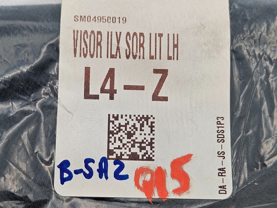 2019 - 2022 Acura ILX Left Driver Sun Visor Dual Light Black NH167L OEM ...