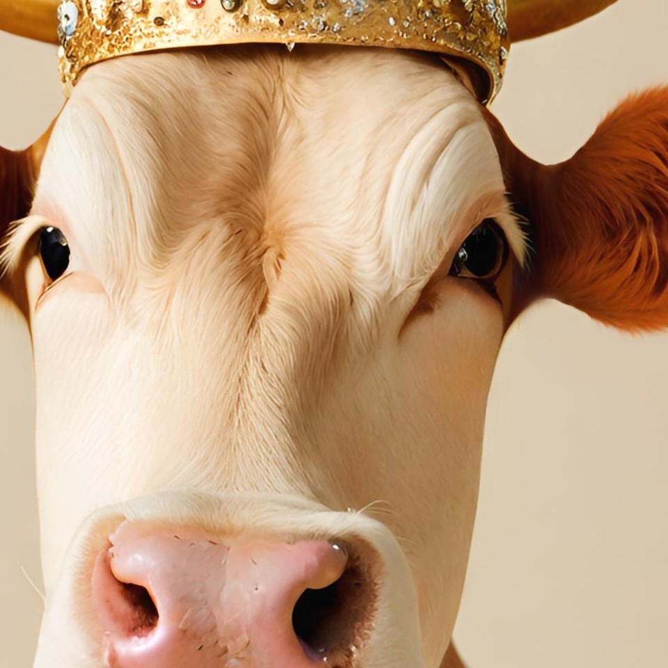 COW Gold Royal Crown Art Print Poster Glam Luxury Jewels King Queen ...