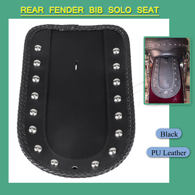 Black Rear Fender Bib Solo Seat Fit For Harley Fat Boy FLSTF Softail ...