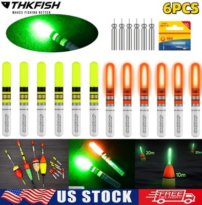 6PC Fishing Glow Sticks LED Glow Sticks for Fishing with Batteries ...