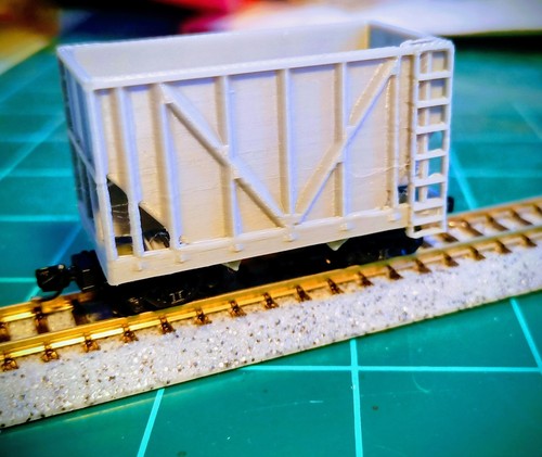 HOn30 Scale 14ft 2-BAY HOPPER CAR 3D Print (Your wheel Sets and ...
