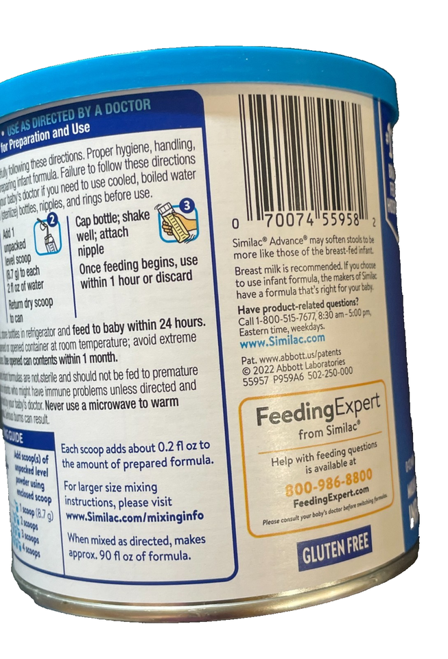 Similac Advance Infant Powder Formula 12.4 Oz 6 Cans | eBay