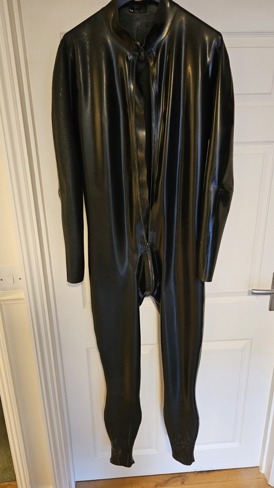 Libidex Latex Rubber Neo Catsuit With Pouch | eBay UK