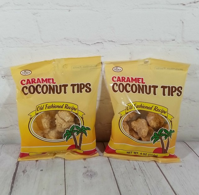 ONE (1) POUND CROWN CARAMEL COCONUT TIPS OLD FASHIONED RecipeY GLUTEN ...