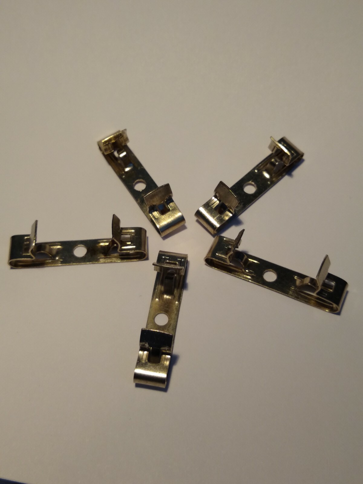 5 Genuine Fahnestock Clips for Crystal Set, Model Railroading ...