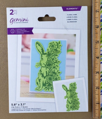 Crafter's Companion Gemini Floral Hare Die Animal cards EASTER SPRING ...