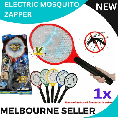 1x Bug Zapper Electric Tennis Racket Mosquito Fly Swatter Insect Killer ...