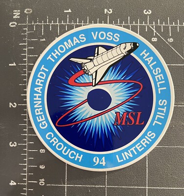 STS-94 Space Shuttle Columbia Sticker Decal NASA STS 94 Spacelab MSL Mission USA | eBay