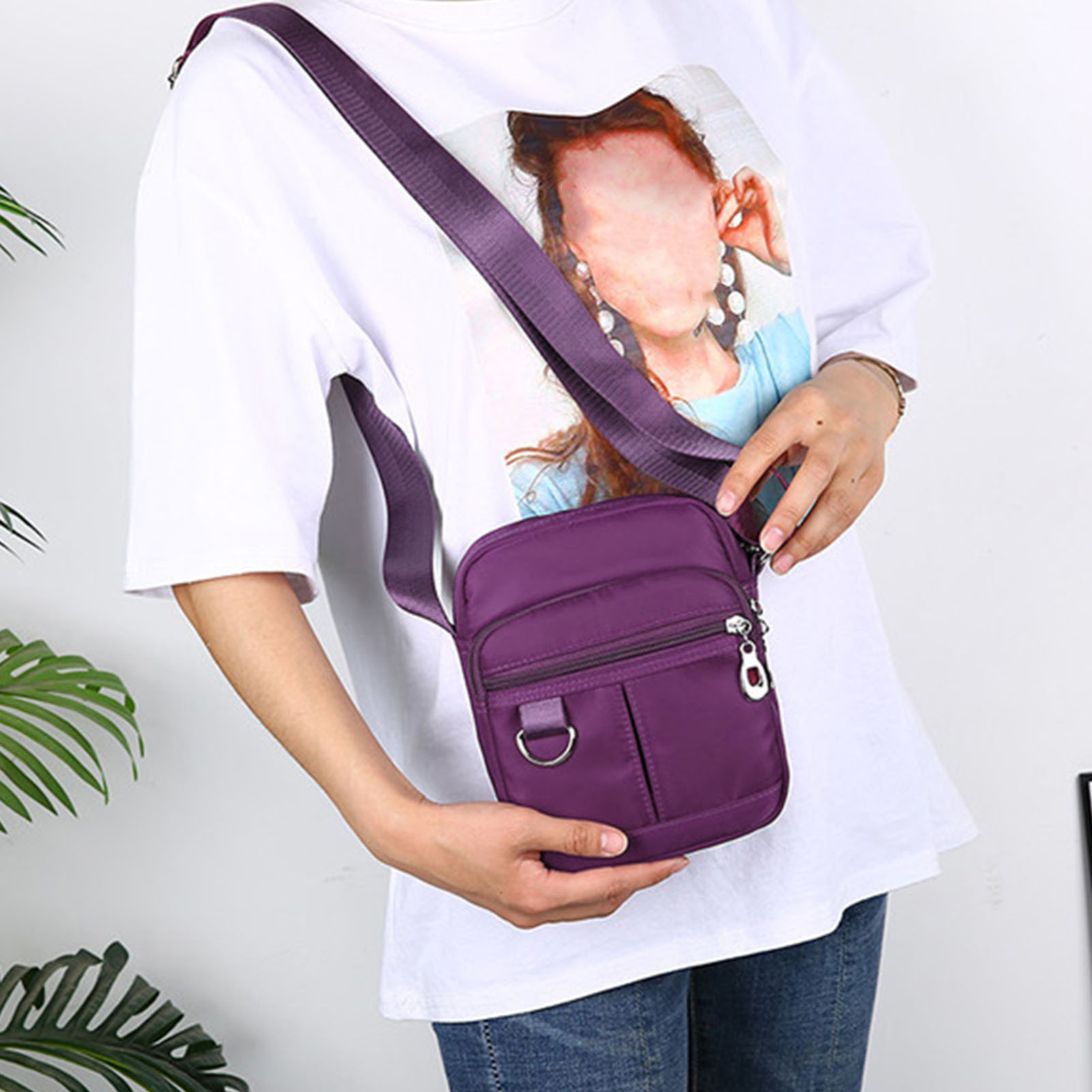 Women Shoulder Bag Solid Color Gift Middle Age Ladies Shoulder Bag Splash-proof | eBay