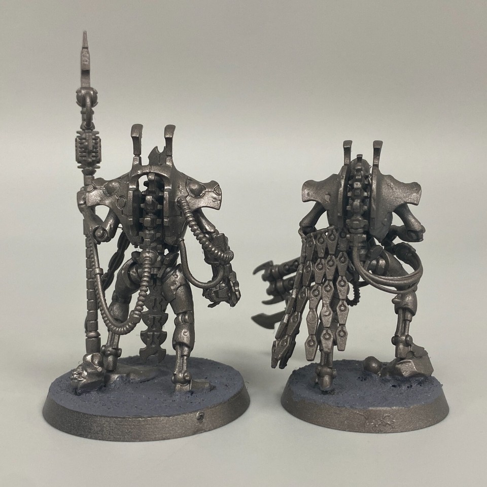 5 NECRON IMMORTALS WITH ROYAL WARDEN AND OVERLORD WARHAMMER 40K GAMES ...