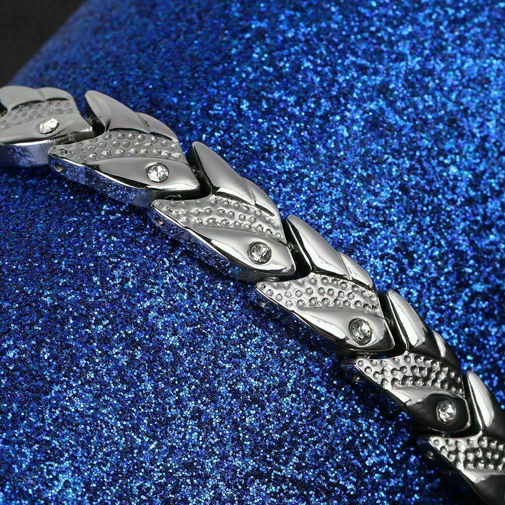 Women Men Therapy Energy Healing Bracelet Steel Magnetic Health Care ...