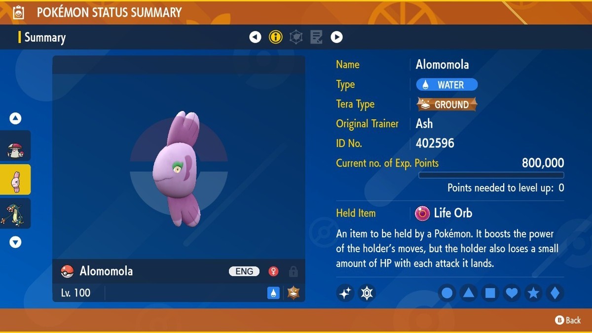 Pokemon Alomomola Type