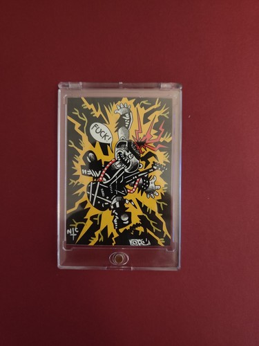 GPK CUSTOM, SKETCH CARD, INKS ON GLOSS PAPER, CORRECT SIZE!, jolted joe ...