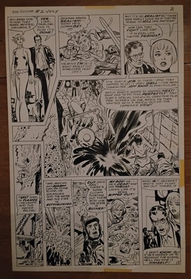 Frank Springer THE COUGAR #2 Original ATLAS Comics Panel Page Art From ...