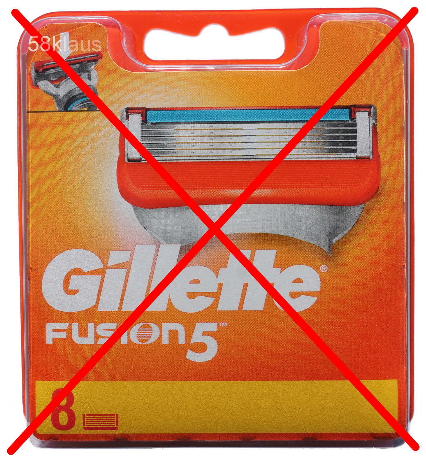 4 Gillette Fusion5 Rasierklingen im Blister ohne OVP / 4 Stück Klingen ...