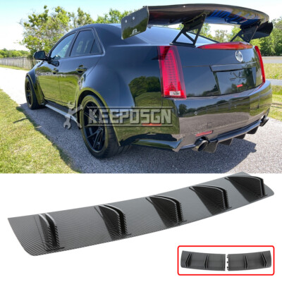 For Cadillac CTS CTSV ATS CT4 CT5 Carbon Look Rear Bumper Diffuser ...