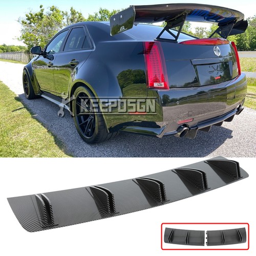 For Cadillac CTS CTSV ATS CT4 CT5 Carbon Look Rear Bumper Diffuser ...