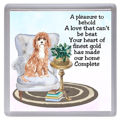 Cavapoo Dog Coaster/Drinks Mat "A pleasure poem" - Great Gift | eBay