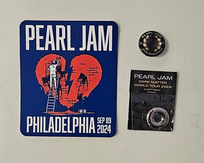 Pearl Jam Event Token Sticker & Button Set 9/9/24 Philadelphia Wells ...