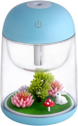 White Blue Ultrasonic Humidifier 30 Hours Dry Air Relief For Home ...