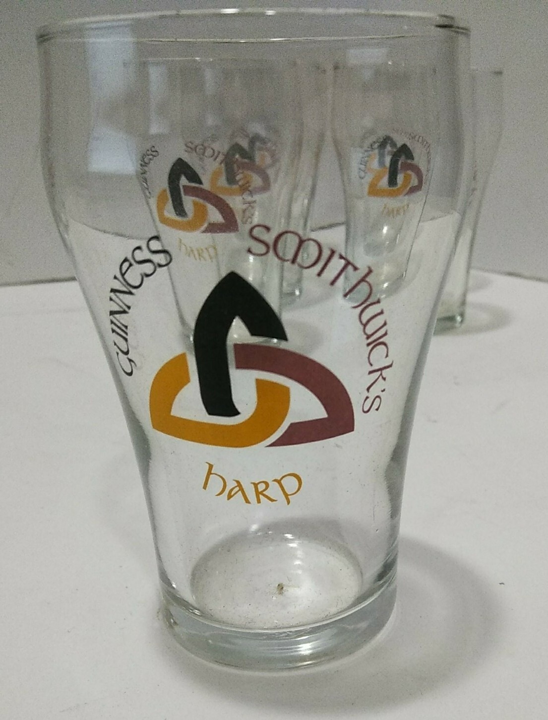Vintage Guinness Smithwick's Harp Beer Glasses 8 oz. Sampler Clear 6 ...