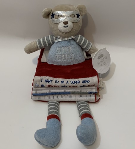Mud Pie Reading Pals Super Heroes Bear Folding Plush Book | eBay
