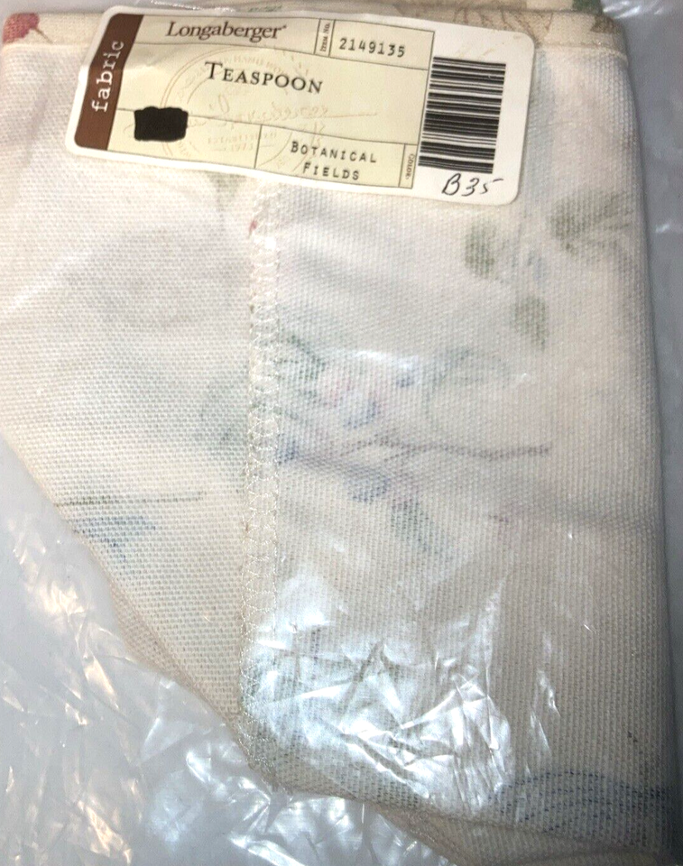 Longaberger Teaspoon Basket Liner-Botanical Fields-NEW!!! | eBay