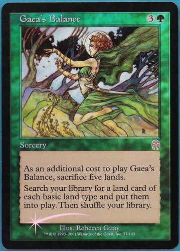Gaea's Balance FOIL Apocalypse PLD Green Uncommon MTG CARD (ID# 407766 ...