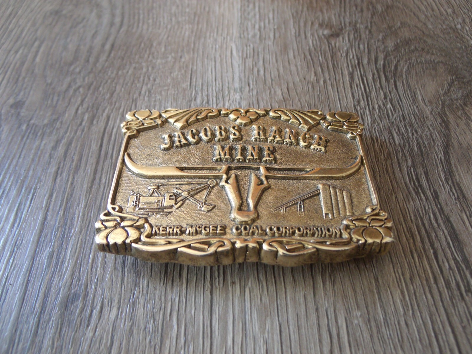 COLLECTIBLE JACOBS RANCH MINE KERR-MCGEE COAL CORP. BELT BUCKLE | eBay