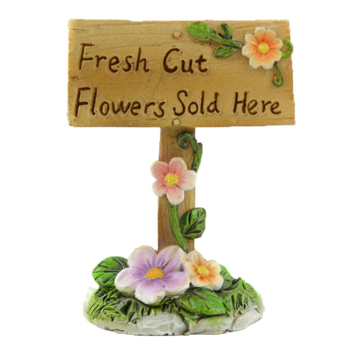 Fresh Cut Flowers Sold Here Sign, Spring Fairy Garden Sign, Farmers ...