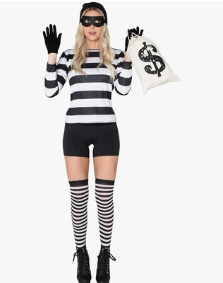 Adult Women Robber Costume, Bank Robber Large Cosplay | eBay