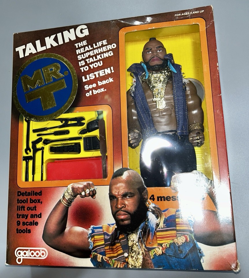 VINTAGE NEW BOXED TALKING MR T ACTION FIGURE 12" GALOOB A TEAM BARACUS ...