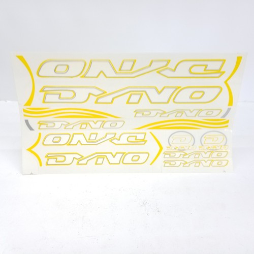 Dyno GT Frame Stickers Set Cycling White Yellow BMX 4130 Bicycle Bike ...