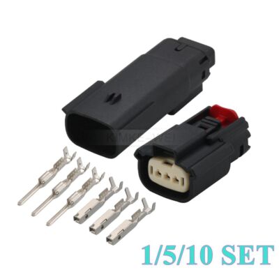 3 Pin/Way Molex MX150 Motorcycle Automotive Male Female Connector Plug ...
