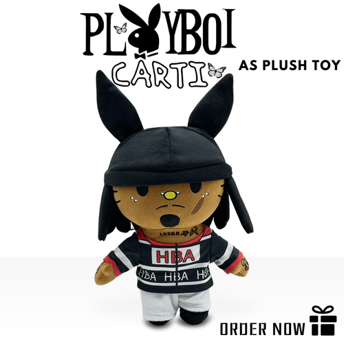 24Cm Hello Kitty as Playboi Carti Plush Doll Rapper Figure Collectable ...