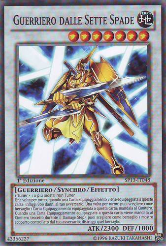 YU-GI-OH! SP13-IT048 GUERRIERO DALLE SETTE SPADE COMUNE 1°EDIZIONE ...