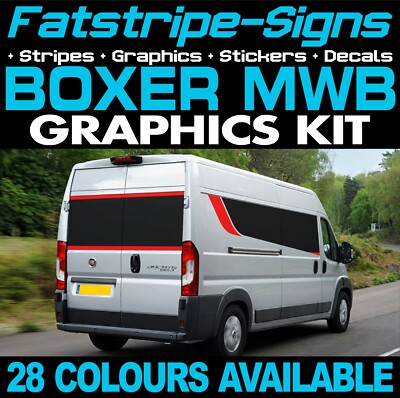to fit PEUGEOT BOXER L2 MWB GRAPHICS STICKERS STRIPES DECALS CAMPERVAN ...