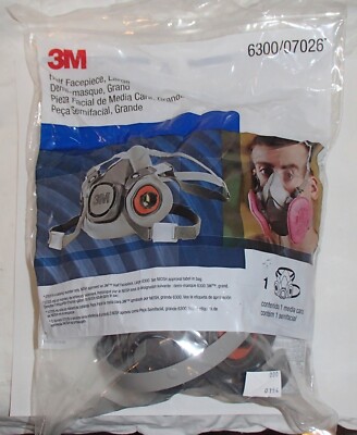 3M 6300 Half Facepiece Reusable Respirator Respiratory Protection Sz ...