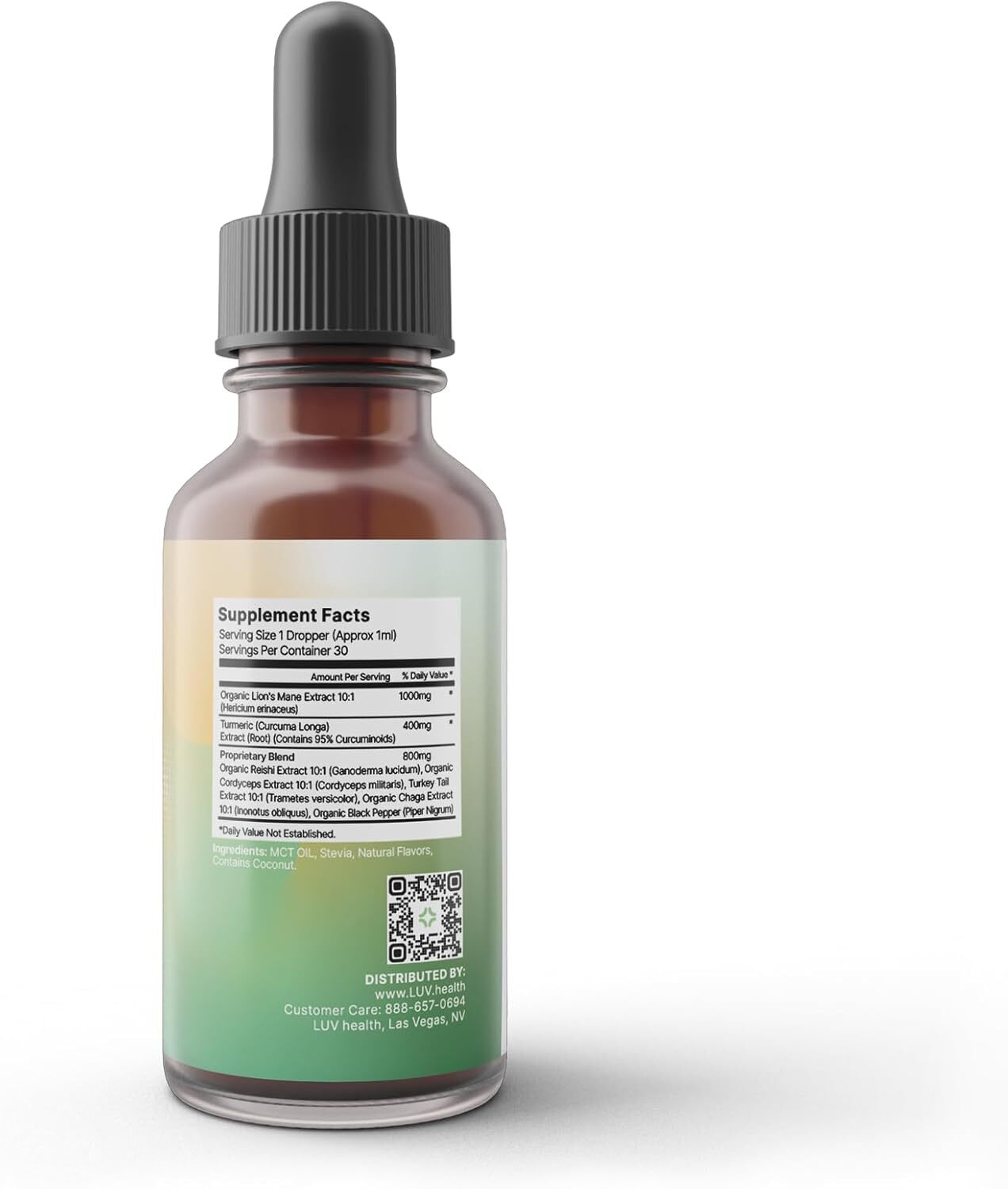 LUV Neuro Drops: Lion's Mane & Turmeric Adaptogen Mushroom Drops for ...