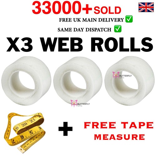 3 X LARGE 5M WONDER WEB IRON ON HEMMING TAPE WEBBING ROLLS + FREE TAPE ...