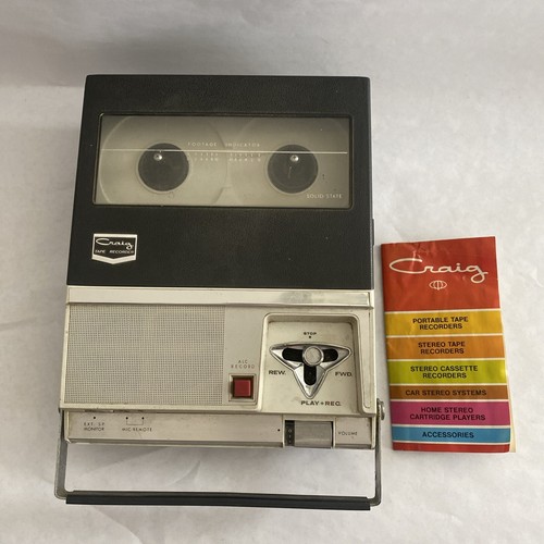Vintage Craig Model 212 Portable Reel To Reel Tape Recorder UNTESTED | eBay