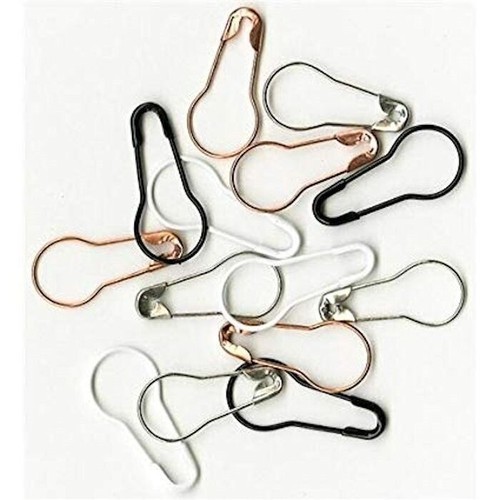 24 Assorted Finish Plated Brass 21mm Bulb Shaped Safety Pin Mix * | eBay