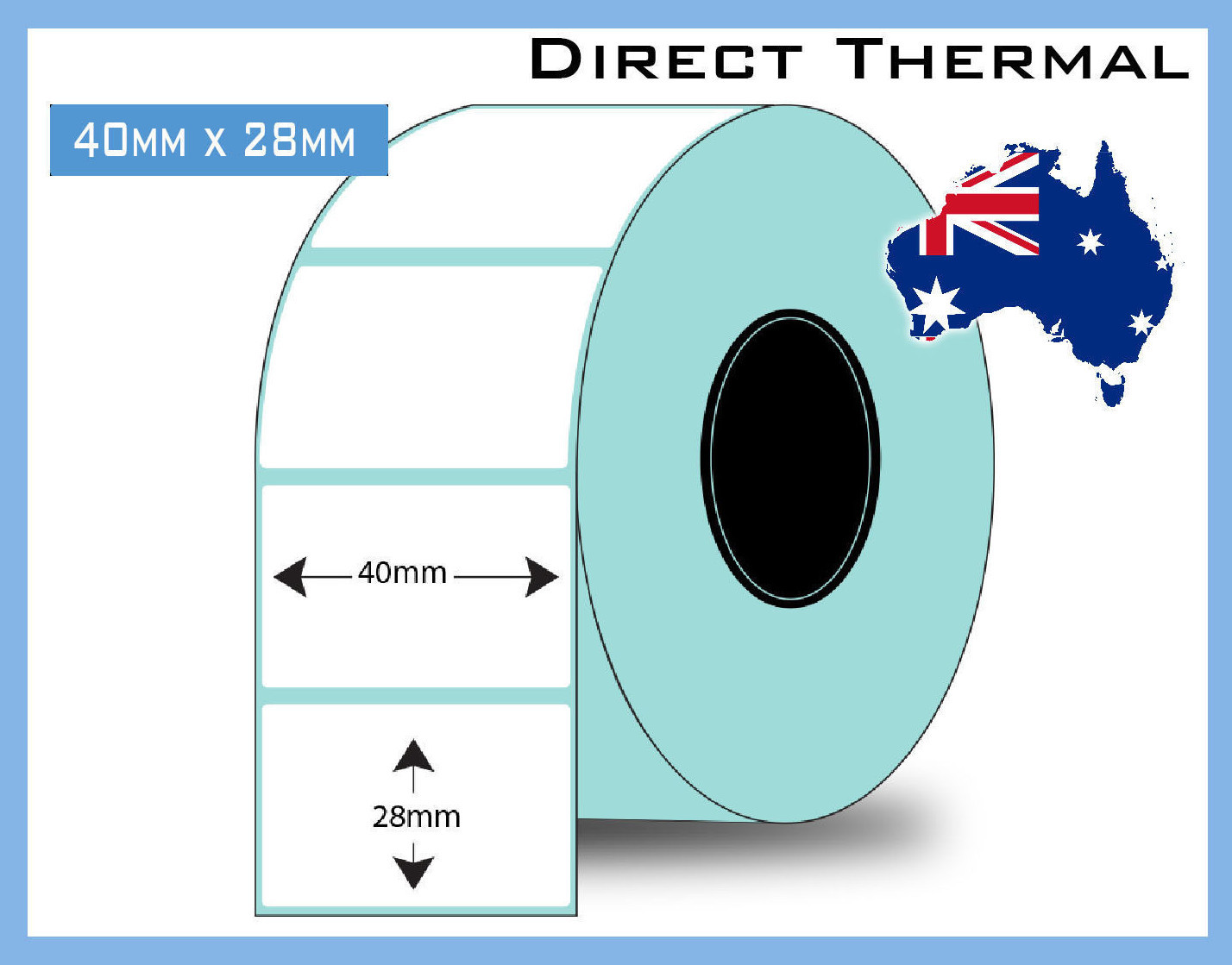 40 x 28 mm 12000 pcs for Zebra, TSC, Datamax Barcode Label Roll Sticker ...