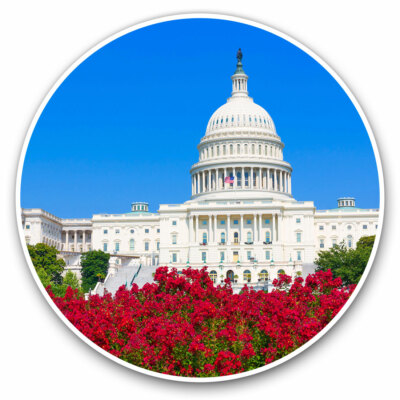 2 x Vinyl Stickers 15cm - Capitol Building Washington DC Cool Gift ...