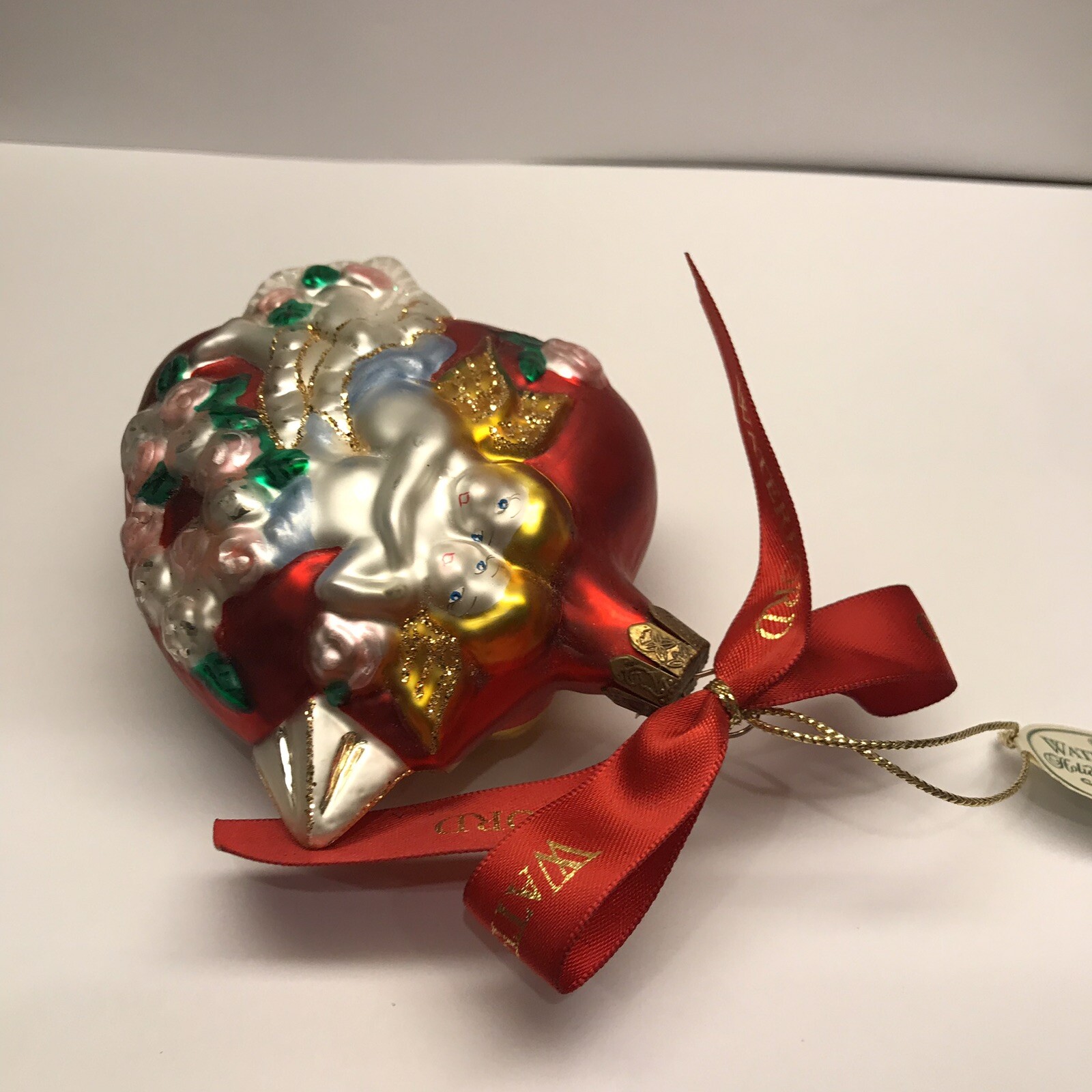 🔮🌲Waterford Cupid’s Heart Holiday Heirlooms Handmade Christmas Glass ...