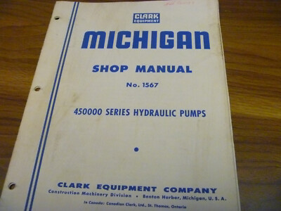 Clark Michigan 450000 Series Hydraulic Pumps Shop Service Repair Manual ...