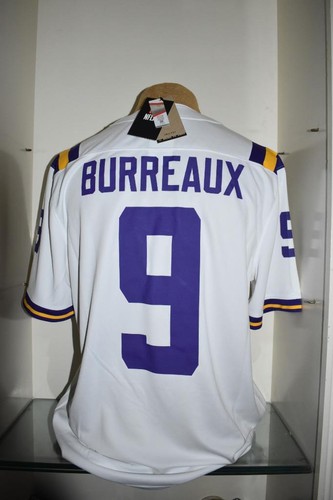 Nike Joe Burrow White LSU Tigers BURREAUX Alumni Player Jersey Men's ...
