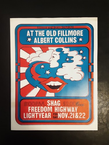 Old Fillmore handbill / Albert Collins / Shag / Freedom Highway | eBay